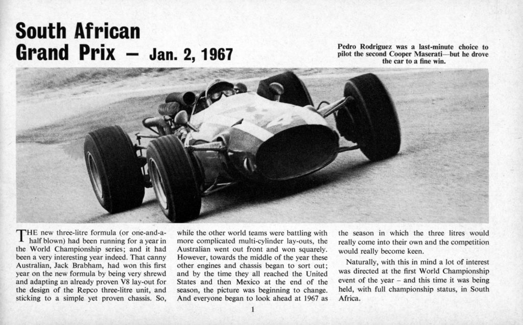 SAF GP 1967 | MEMORABILIA – Top F1