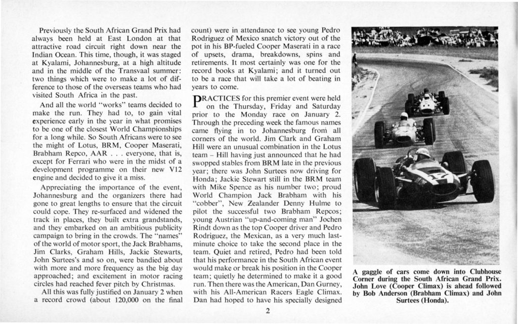 SAF GP 1967 | MEMORABILIA – Top F1