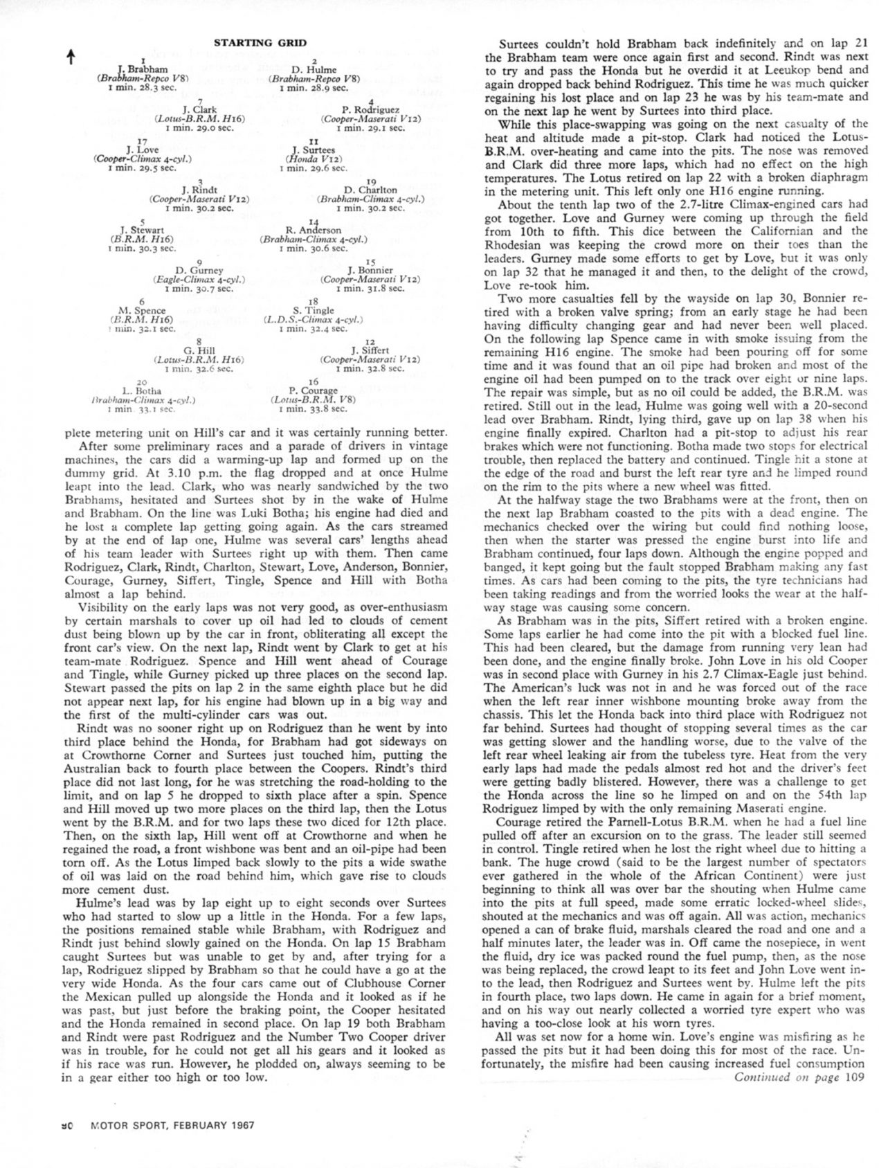 SAF GP 1967 | MEMORABILIA – Top F1